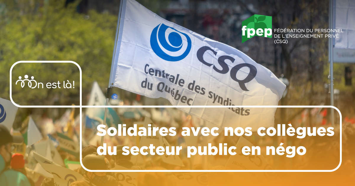 Une solidarité historique : 80 000$ en dons pour les collègues CSQ en ...